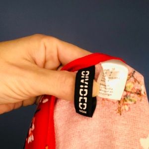 Divided | Dresses | Divided Red Floral Bright Color Summer Dress S ...